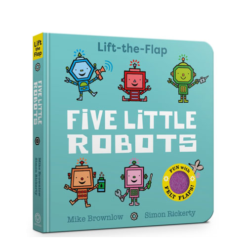 Five Little Robots (Lift-the-Flap) – Owlbooks.dk